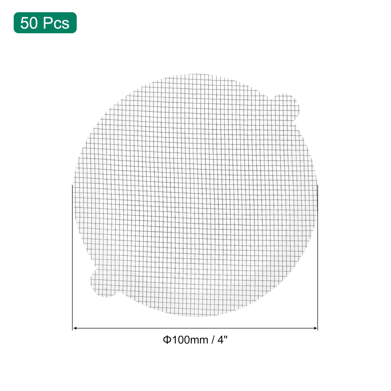 uxcell Disposable Shower Drain Hair Catcher, 50Pcs Disposable Hair Catchers Mesh Stickers for Shower, Bathtub, Sink, Bathroom, Kitchen, Sewer (100mm/4, Grey)