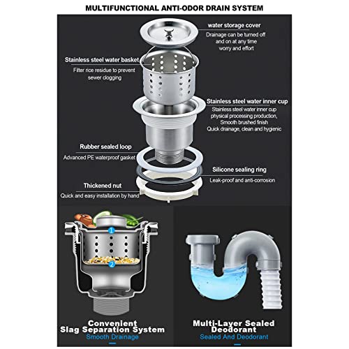 Commercial Sink Single Bowl Utility Sink Stainless Steel Freestanding Sink with Workbench and Storage Shelves with Drainer Unit and Tap for Kitchen Restaurant Farmhouse Laundry. (Color : Cold alone R