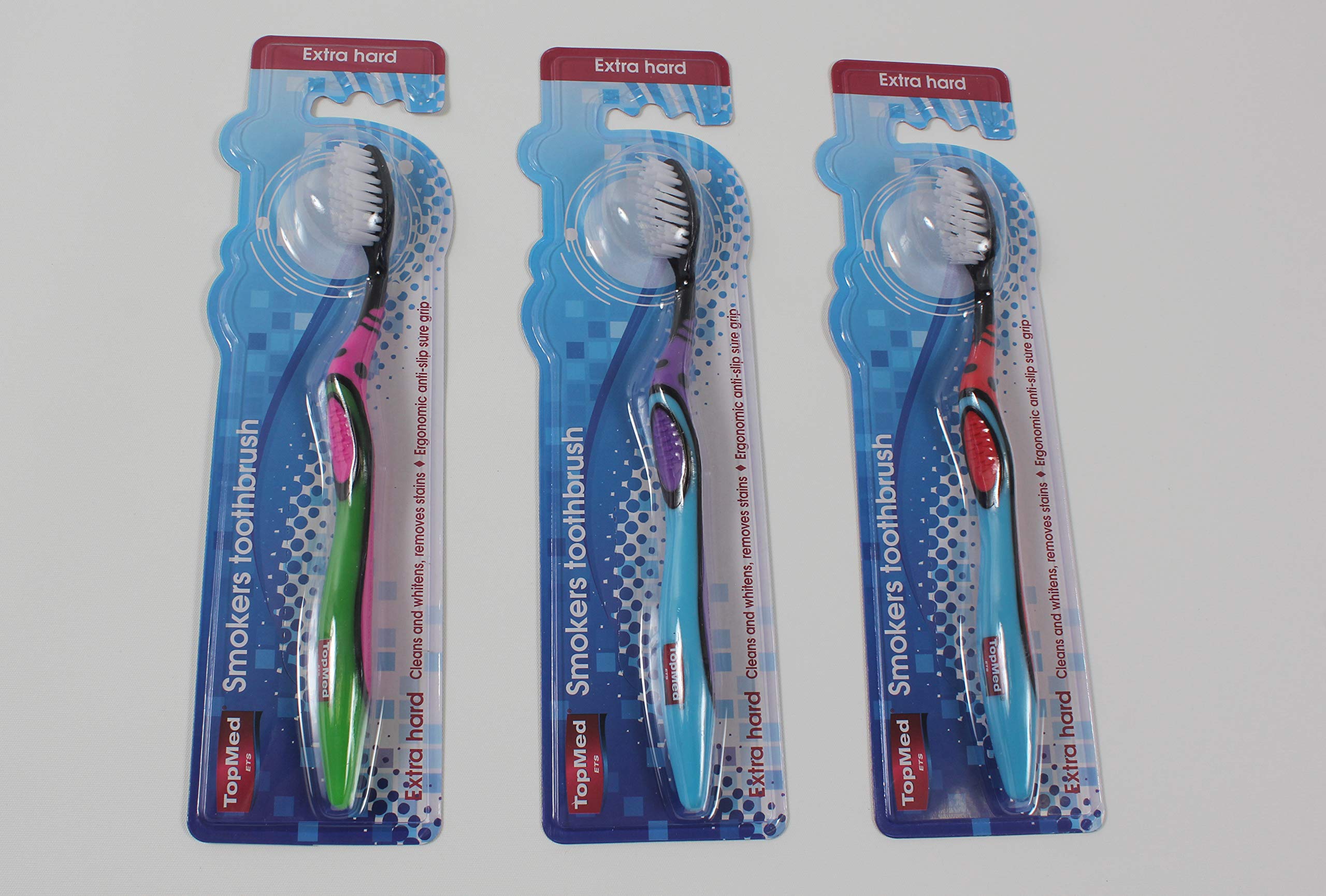 Top Med ETS Smokers Toothbrush Extra Hard (Color May Vary)