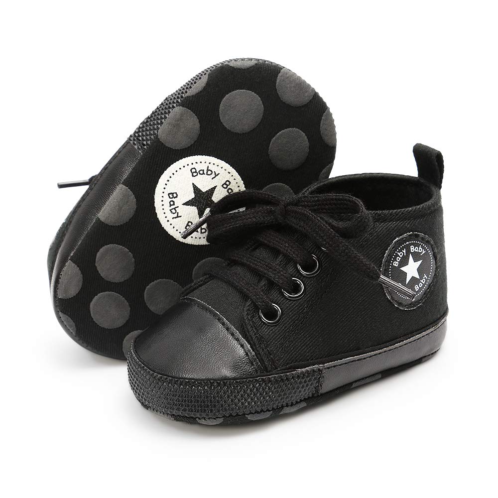 Tutoo Unisex Baby Boys Girls Star Sneaker Soft Anti-Slip Sole Newborn Infant First Walkers Cotton Shoes