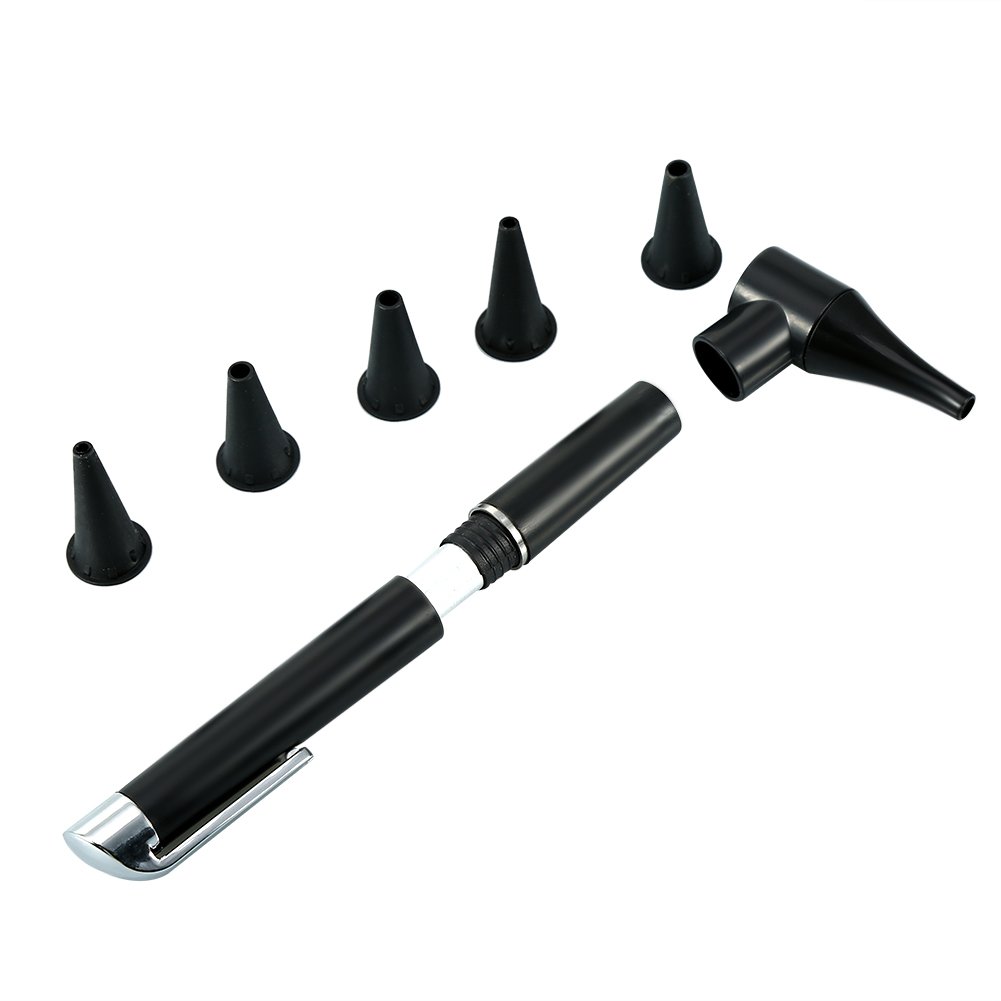 Portable Battery Power Black LED Light Pen, Ear Penlight, Clinical Penlight, for Nurses Doctor