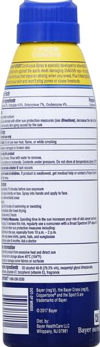 Coppertone SPORT Sunscreen Spray SPF 30, Water Resistant Sunscreen, Broad Spectrum Spray Sunscreen SPF 30, 5.5 Oz Spray