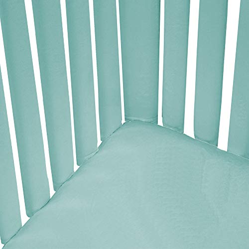 Go Mama Go Luxurious Minky Crib Sheet, Aqua Mint