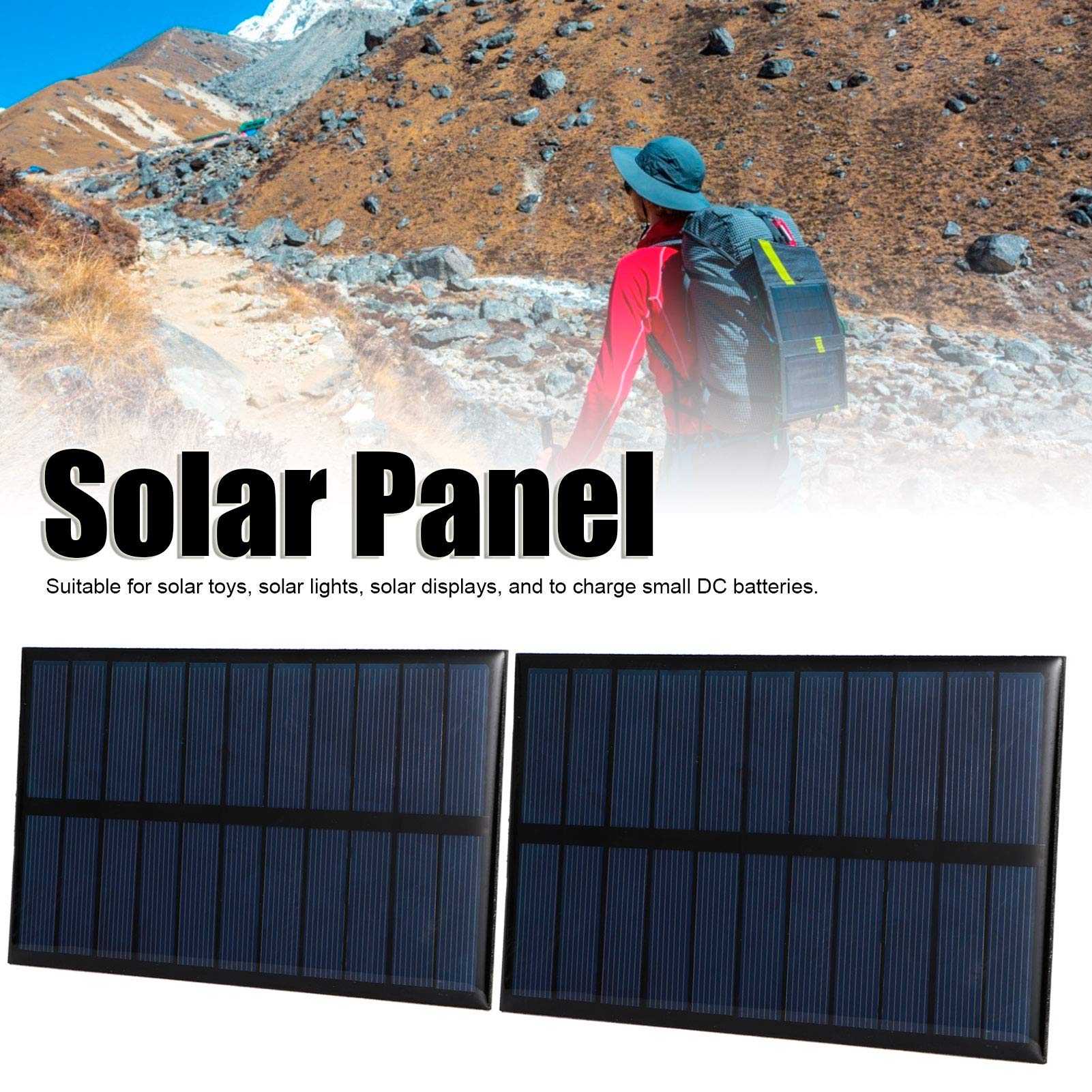 2Pcs Mini Polysilicon Solar Panel DIY Battery Charger - Portable Solar Panel Module for Solar Power Charging, 1.6W 5.5V - Efficient Solar Panel for DIY Solar Projects