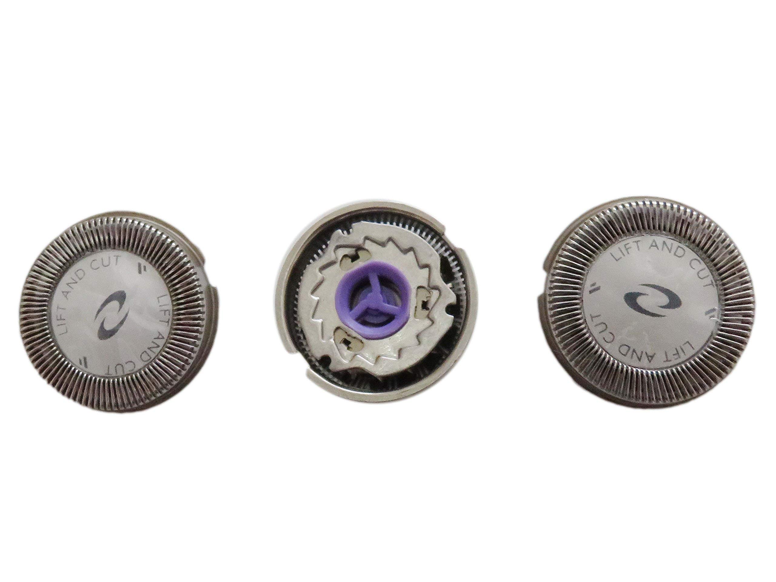 Ultra-sharp 3 pcs Replacement Shaver Heads Shaver Blades for Norelco HQ55/ HQ55PLUS/ HQ56 Replacement Heads for 835/850 /875 Models
