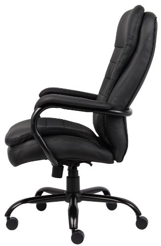 Boss Office Products Heavy Duty Double Plush CaressoftPlus Chair-400 Lbs, Black