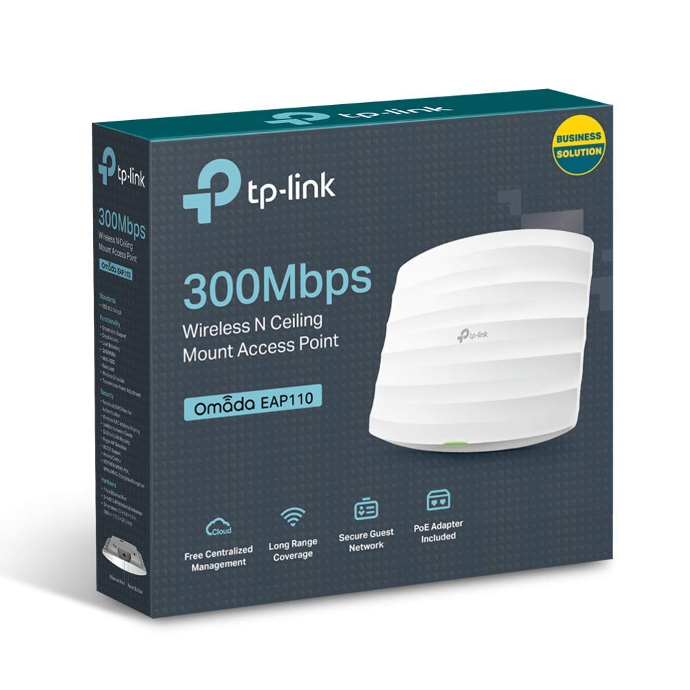 TP-LINK EAP115 V4TP-Link N300 Wireless Access Point β PoE Powered, Free Managing Software, Free Facebook/SMS Registration Portal(EAP115), White (Renewed)