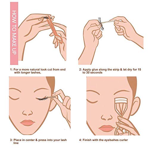 PURELEOR 3D Faux Mink Eyelashes Manga Eyelash 10 Pairs Natural & Dramatic False Lashes Volume Eye Lash Packs