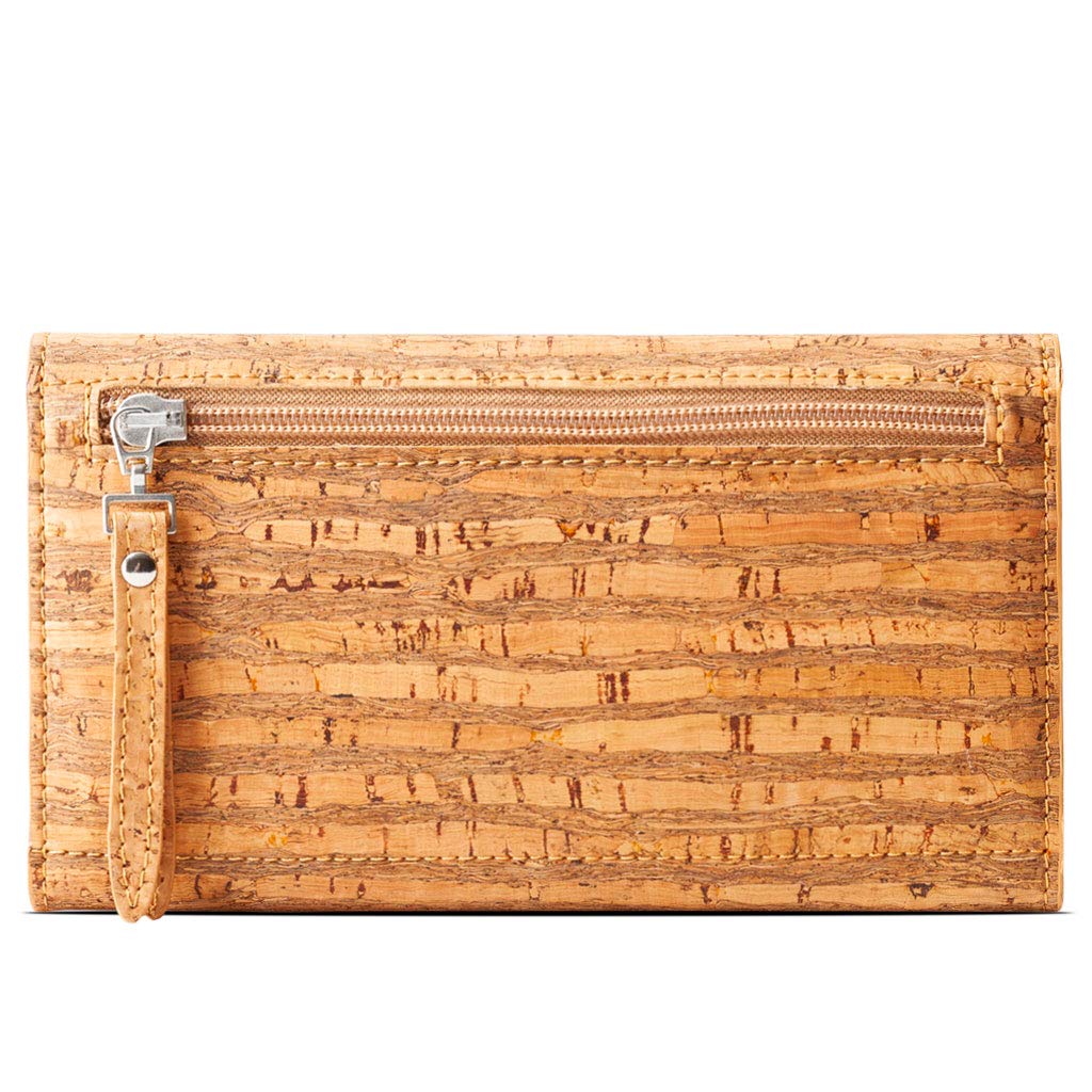 Corkor Cork Slim Long Wallet – Women’s Clutch - RFID Blocking - Vegan Leather – Cruelty Free – Eco Friendly - Zebra