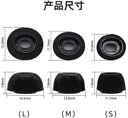 Zotech Fit in Case Replacement 3 Pairs Memory Foam Ear Tips for Apple Airpods Pro 1st & 2nd Gen (S/M/L)