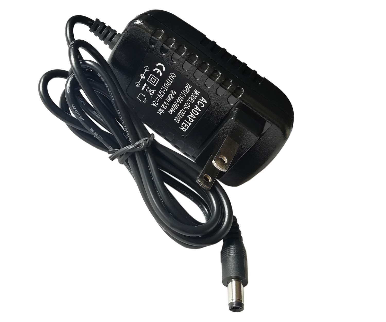 Easyday Universal 12V 2A 24W Power Supply Adapter Switching AC/DC for LED Strip Light Transformers 5.5/2.1 with 100-240V US Plug 2.1mm X 5.5mm