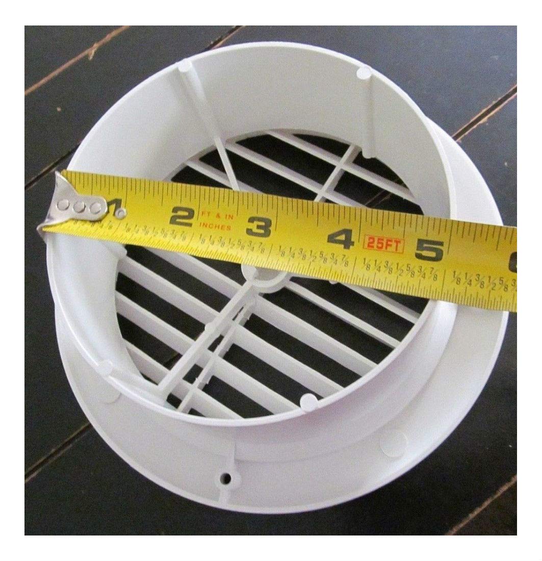 7" Round White Ceiling A/C Vent 2" Extension Used in Newmar Other RV Motorhome