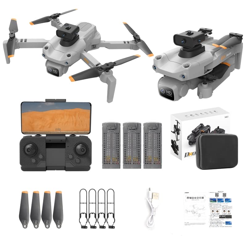 Bingchat 2023 New Uparaded Drone for Kids with Obstacle Avoidance indoor, Drone with Camera 1080P for Beginners, Crash Frames, 3D Flips, Speed Adjustment, One Key Start/Return, Gesture for Pictures/Videos, 39 Minutes Three Batteries, Toys Gifts for Kids(G