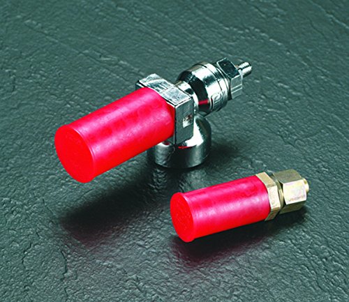 Caplugs 99394915 Plastic Long-Threaded Connector Cap RCL-5, PE-LD, to Cap Thread Size 1/2 Cap ID .490" Length 1.33", Red (Pack of 200)