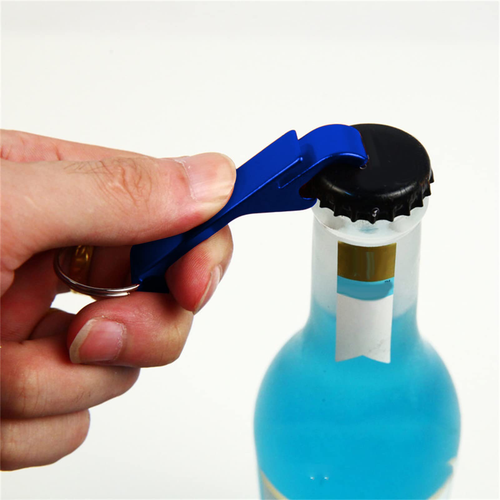 6pcs Portable Beer Bottle Opener, Keychain Pocket Aluminum Beer Can Opener, Beer Bar Tool Gadgets, Summer Beverage Beer Accessories