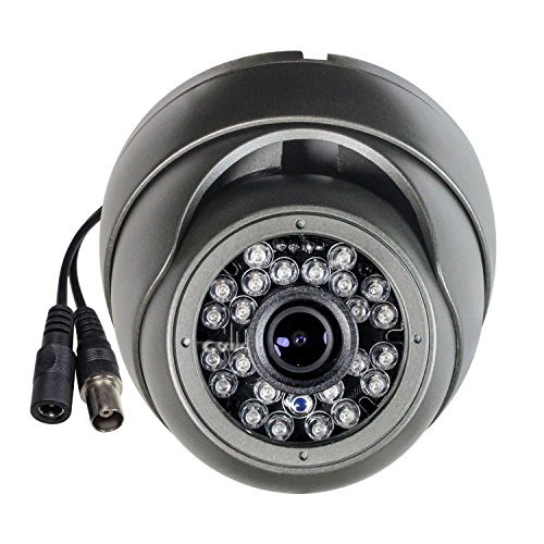 Sinis Security 5MP 4MP TVI Analog Security Dome Camera, 3.6mm Lens, 80Ft Night Vision, Outdoor Weatherproof, Grey Full Metal Housing, Default TVI 4MP 30fps