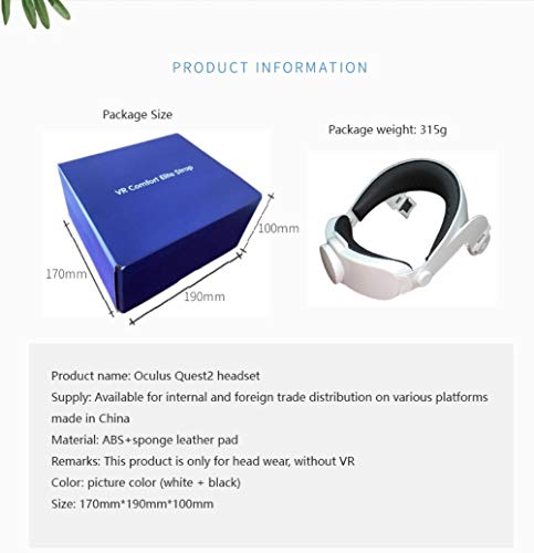Adjustable Head Strap for Oculus Quest 2 VR Headset, Enhanced Support and Comfort in VR Gaming,Upgrades Head Strap for Oculus Quest 2 Accessories
