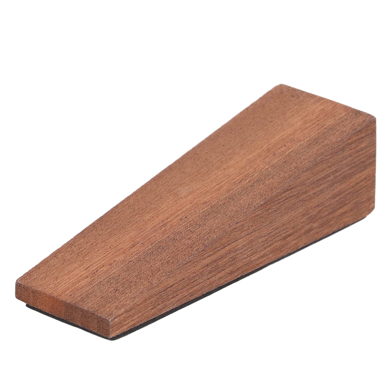 4pcs Door Stops, Dark Brown Triangula Door Stopper Wooden Door Stopper Door Stopper with Rubber Tip for Home Hotel Office Accessory