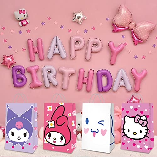 6PCS Kawaii Cartoon Kitty Birthday Decorations,Cute Desk Decorations,3D Double Side Honeycomb Table Toppers for Girls and Boys02