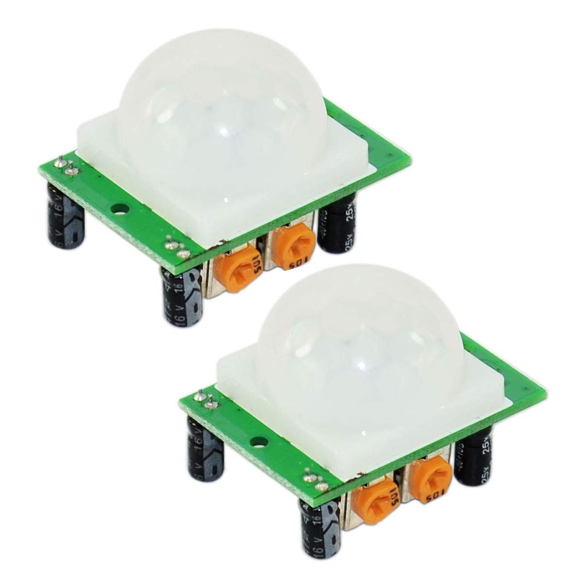 2Pcs HC-SR501 Human Body Pyroelectricity Infrared PIR Motion Detector Sensor Module,Adjustable IR Pyroelectric Compatible with Arduino Raspberry Pi Projects