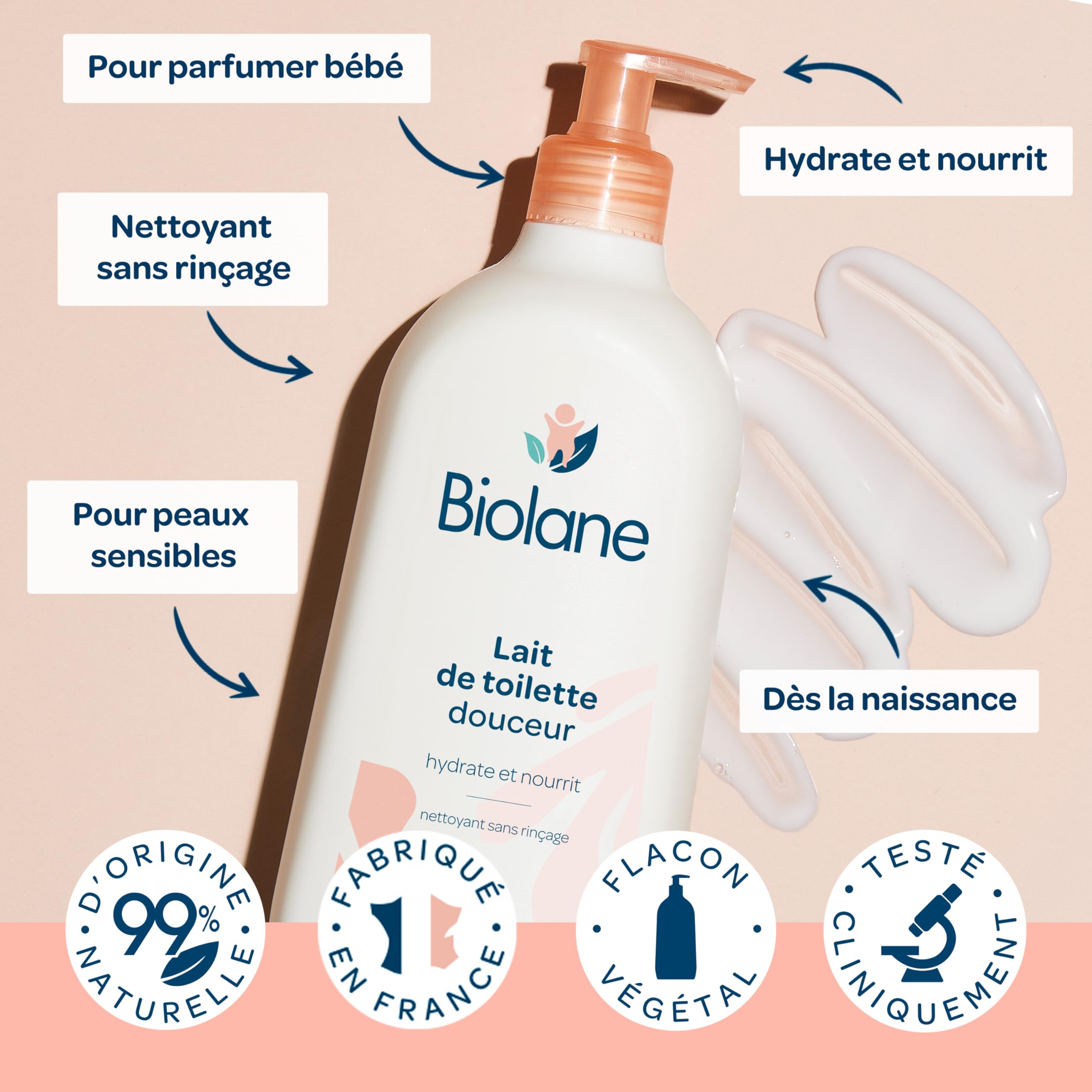 Biolane Baby Gentle Cleansing Milk 750ml Bottle