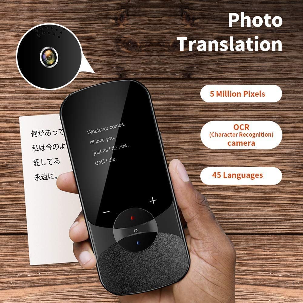 Language Translator Device Supports Offline Translation Assistance Super Accuracy Online Translation Audio Memo Camera Translation,106 Languages Two Way Translation for Travelling Learning Business