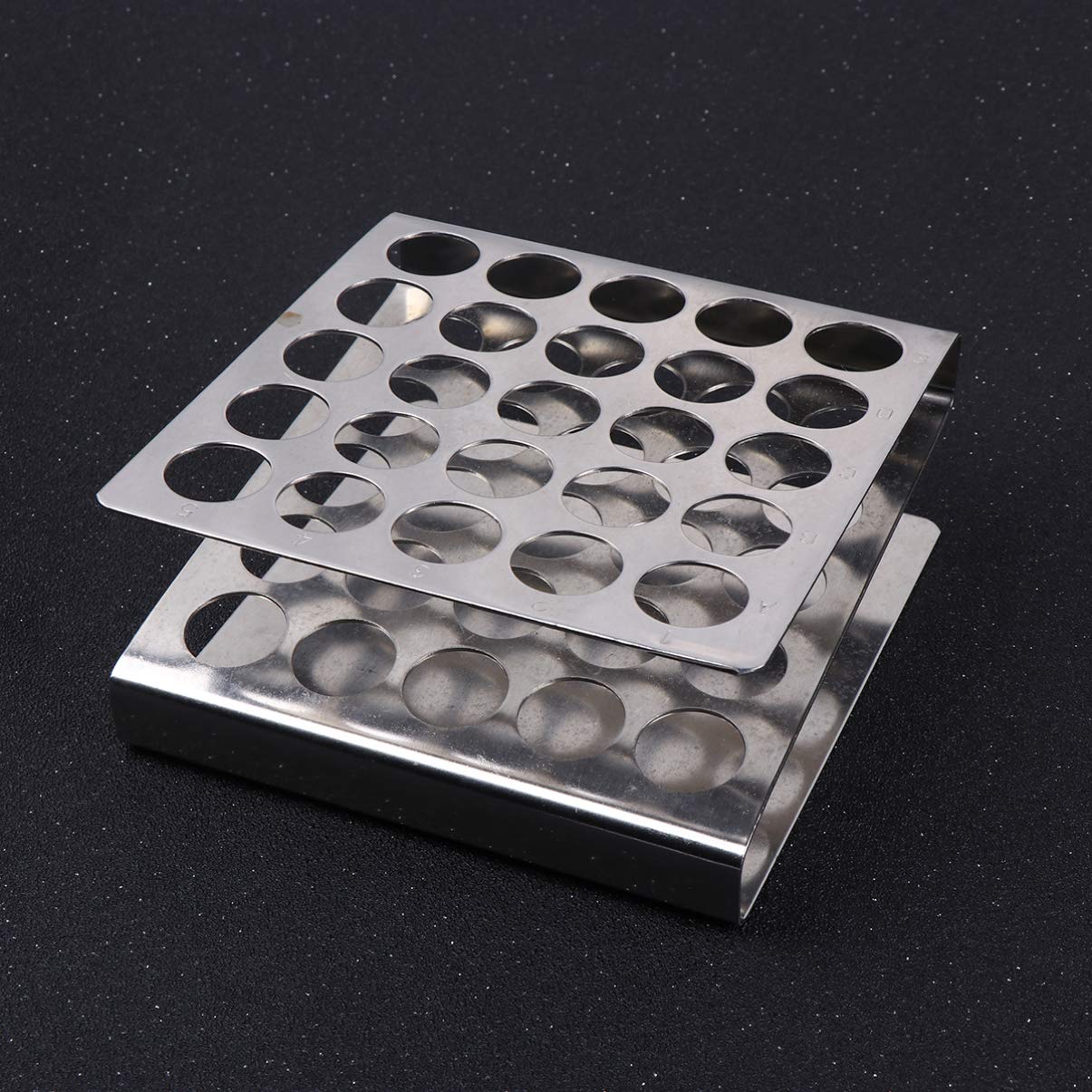 ULTECHNOVO Test Tube Holder, Test Tube Rack Z Shaped Stand Supply Lab Equipment Storage Rack for Lab Students, Holds 30