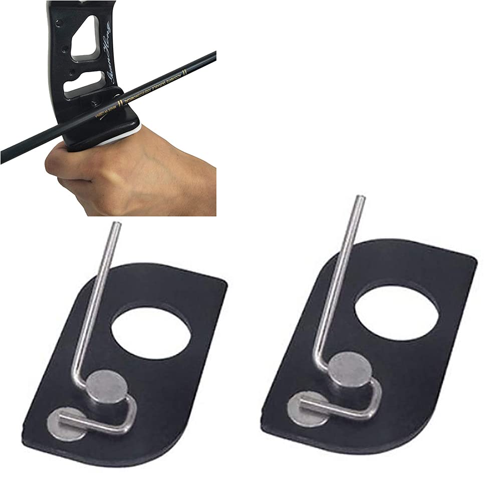 2pcs Stainless Arrow Rest Archery Magnetic Rests Recurve Bow Shelf Pad (Right Hand)