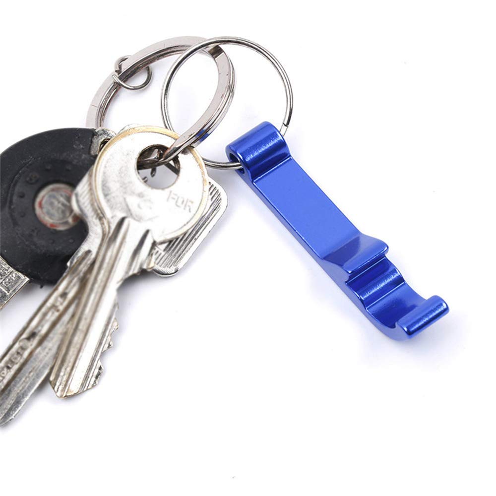 6pcs Portable Beer Bottle Opener, Keychain Pocket Aluminum Beer Can Opener, Beer Bar Tool Gadgets, Summer Beverage Beer Accessories