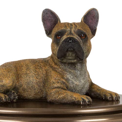 Perfect Memorials French Bulldog Custom Engraved Figurine Cremation Urn (55 Cu/in) - Dog Urn Keepsake for Ashes/Display at Home/Personalized Plaque/A Beautiful Tribute to Your Lost Pet