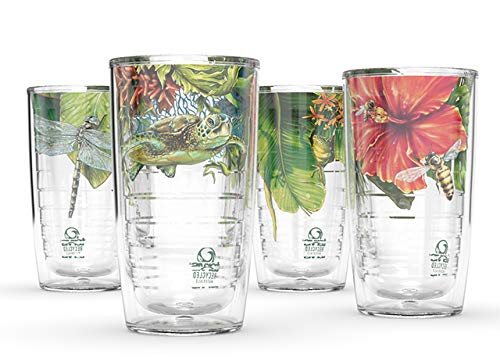 Tervis 1362367 Recycled Insulated Tumbler, 16oz, Peek-a-boo Lizard