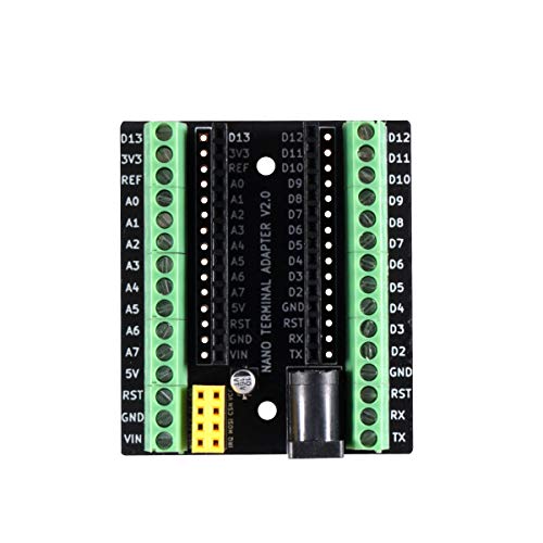 3PCS Nano Terminal Expansion Adapter Board Compatible with Arduino Nano V3.0 AVR ATMEGA328P with NRF2401+ Expansion Interface, DC Power Supply Interface