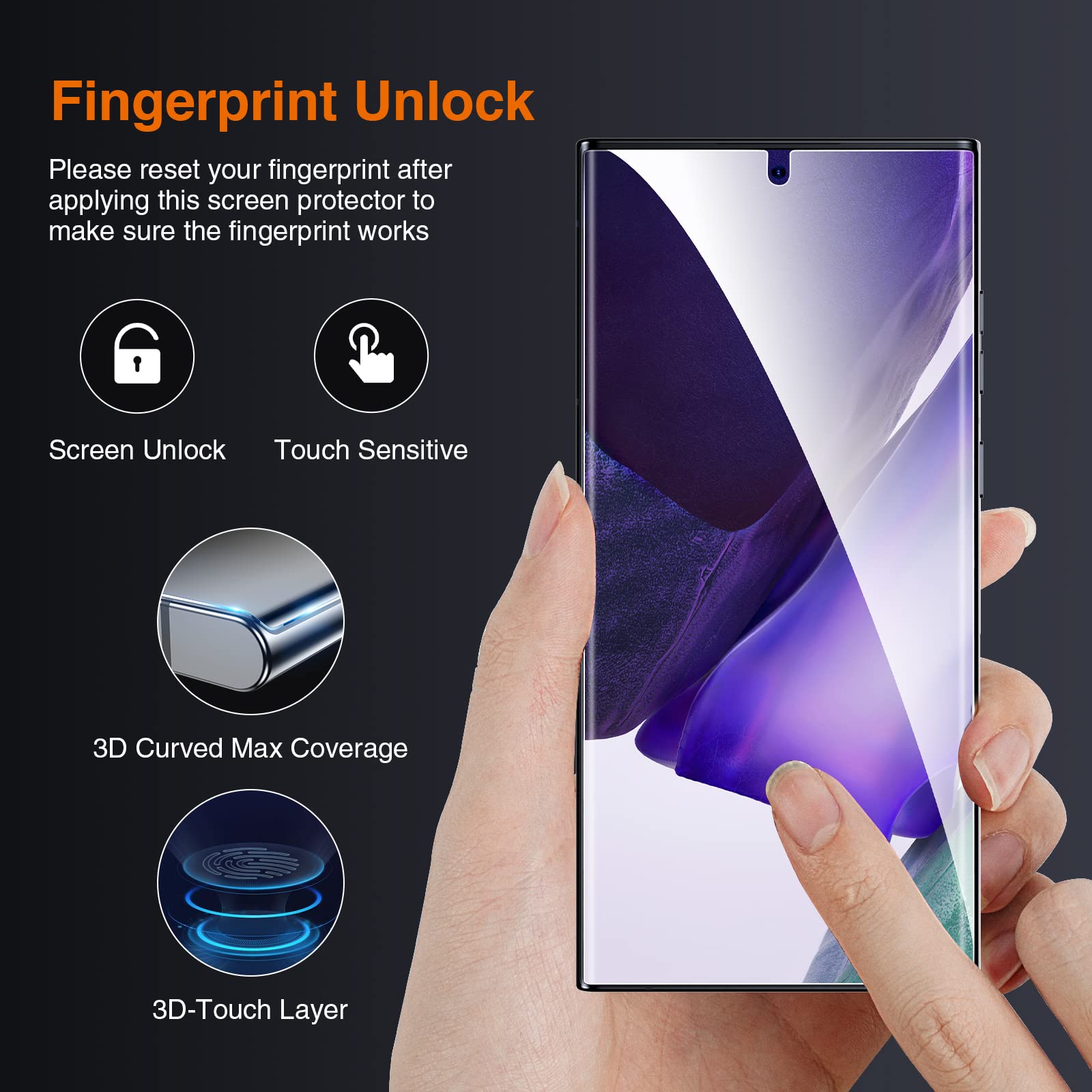 LK 2 Pack for Samsung Galaxy Note 20 Ultra Screen Protector [Not Glass] with 2 Pack Camera Lens Protector, Bubble Free Screen Protector for Note 20 Ultra