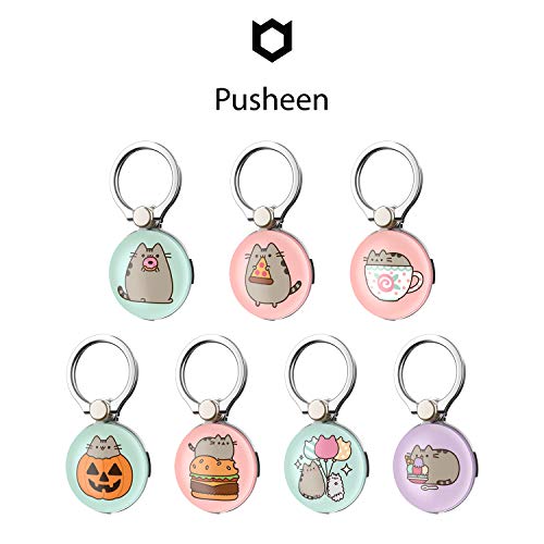 iFace x Pusheen Licensed Series Universal Smartphone Ring Holder Accessory for Girls/Women - Cute Stick-On Phone Attachment for iPhone, Samsung Galaxy, etc. - Pusheen in a Teacup