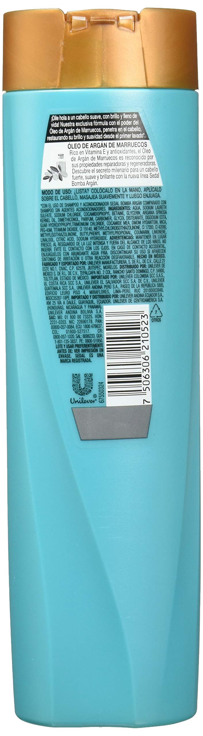 Sedal Shampoo Bomba, Argan, 340 ml