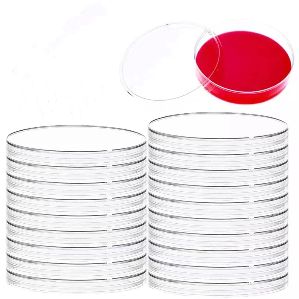 30pack Thick sterile Plastic Petri Dish with lid, 90mm Dia x15mm Deep,Lab Analysis, Bacteria, Plant & Seed Cultivation Petri Dish.