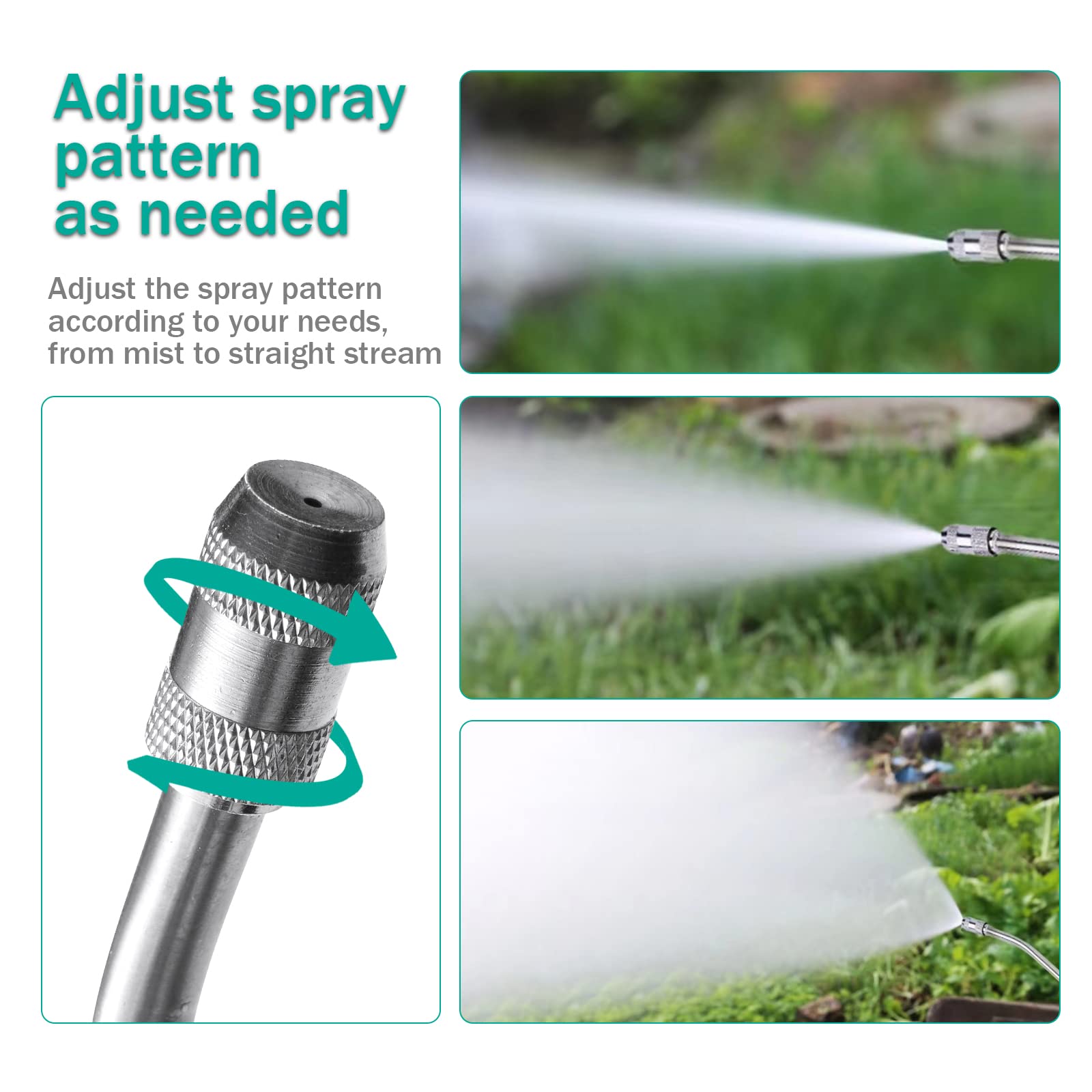 29 Inches Sprayer Wand,Adjustable Universal Sprayer Wand with 3/8" Brass Barb, Stainless Steel Replacement Sprayer Wand with Shut off Valve (3/8" Barb Sprayer Wand)