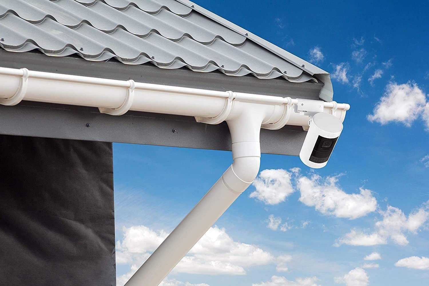Weatherproof Gutter Mount Compatible with Stick Up Cam Wired HD and Stick Up Cam Battery HD - Greater Height for Your Camera (White)