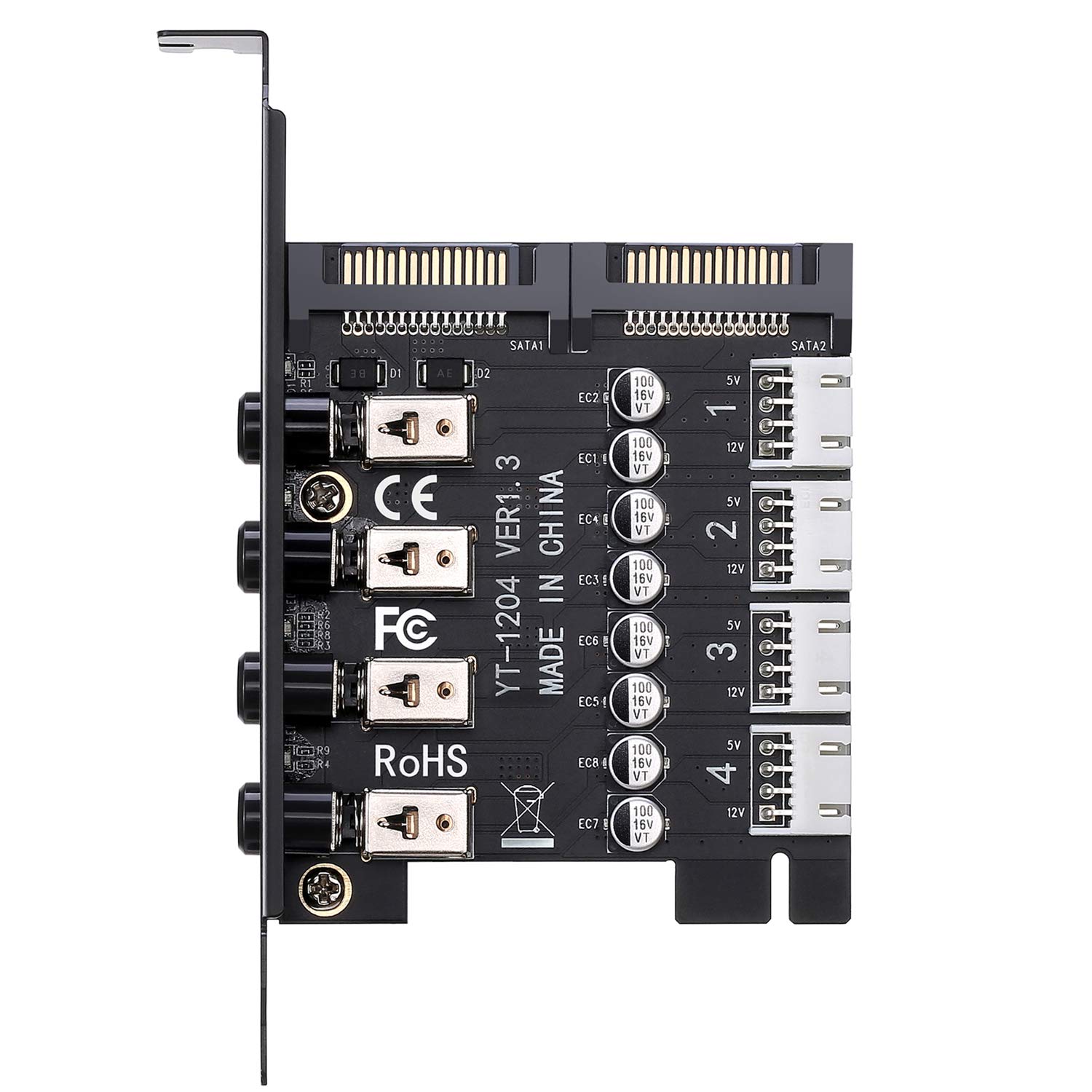 Hard Drive Power Switch Module for 2.5 inch / 3.5 inch SATA HDD/SSD, 4-Way Hard Drive Power Independent Switch Controller with TVS Protection