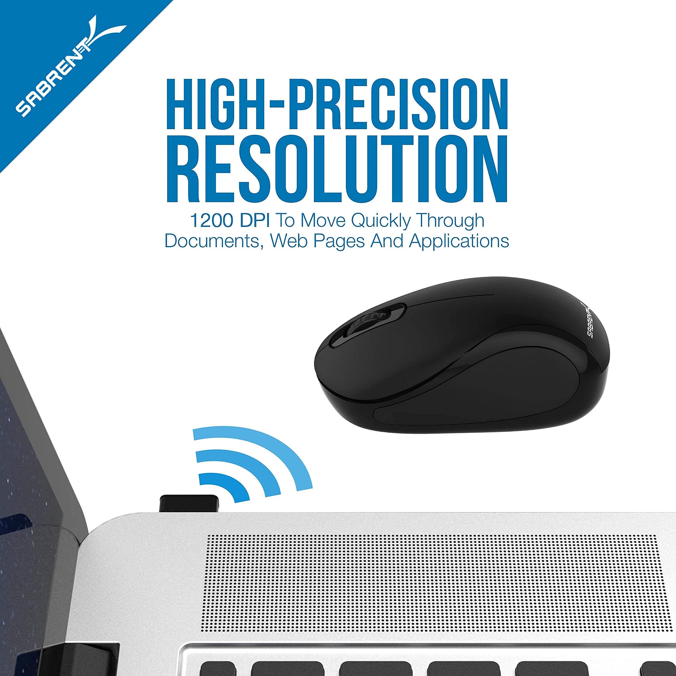 Sabrent 60W 10-Port USB 3.0 Hub + Mini Travel 2.4GHz Wireless Mouse with Nano Receiver