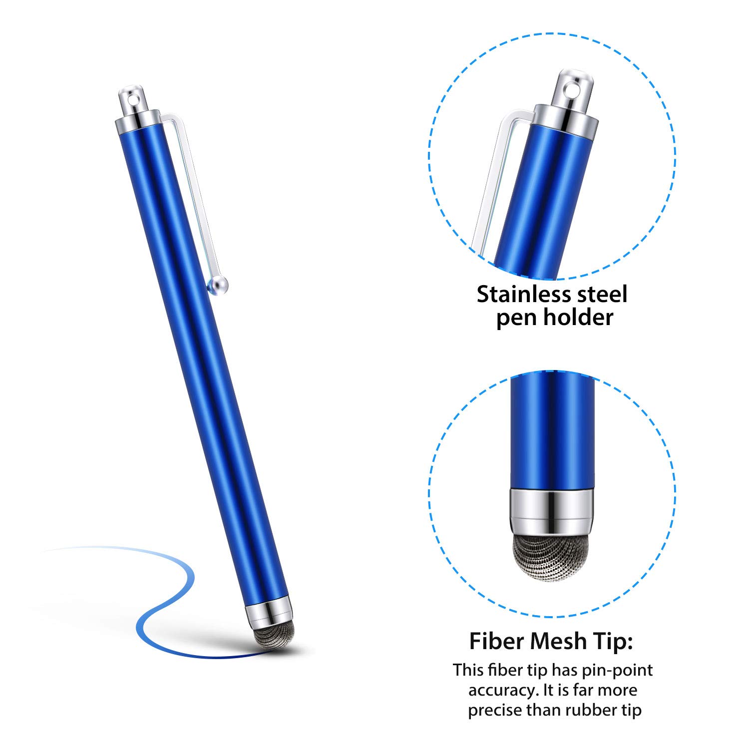 Outus 36 Pieces Stylus Pens Fiber Tip Series Capacitive Stylus Pens for Universal Touch Screen Devices Compatible with iPhone, iPad, Tablet (12 Colors)