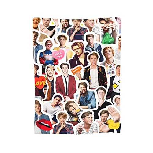 Blanket Jace Norman Soft and Comfortable Warm Fleece Blanket for Sofa,Office Bed car Camp Couch Cozy Plush Throw Blankets Beach Blankets