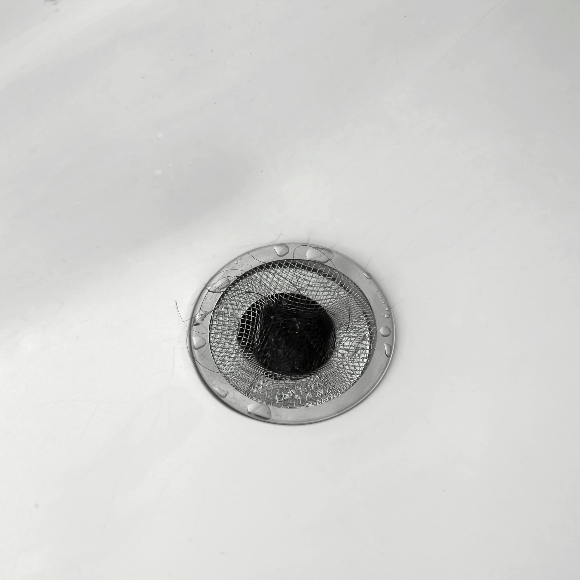 2pcs Mesh Bathroom Lavatory Sink Strainer, Stainless Steel Slop Basket Filter Trap, 2.25" Top / 1" Sink Strainer, Bathroom Wash Basin Balcony Drain Hole, Utility, Slop, Laundry, RV and Lavatory