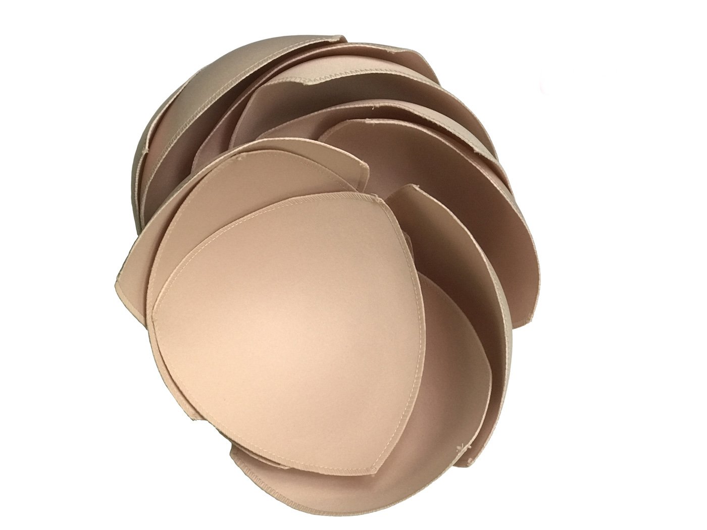 6 Pairs Large Bra Pad Insert for Sport Bra and Bikini Tops 5.9x6.69 Inch (Beige) Best for D/DD or E Cup