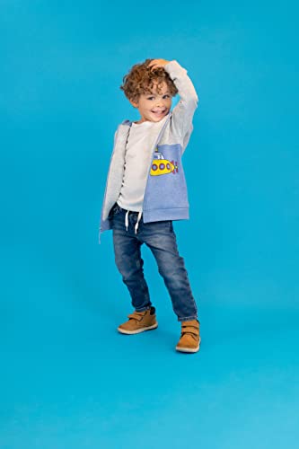 Lyrics by Lennon and McCartney Toddler Boys Fleece Zip-Up Hoodie Blue/Gray 3T