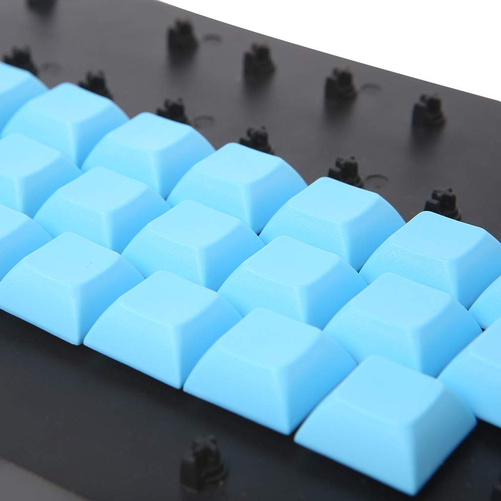 ForHe PBT Keycaps DSA 1u Blank Printed Keycaps for Gaming Mechanical Keyboard, 9 Colors Optional