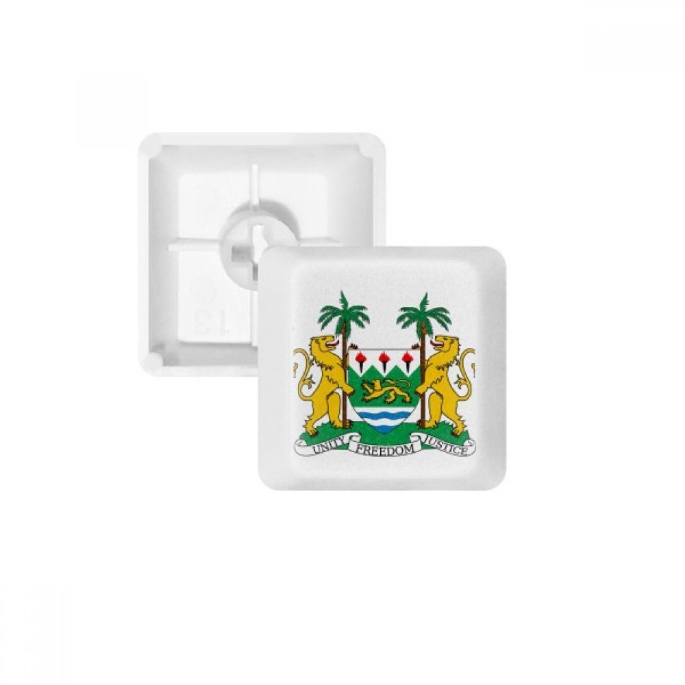 DIYthinker Sierra Leone Africa National Emblem Keycap Mechanical Keyboard PBT Gaming Upgrade Kit