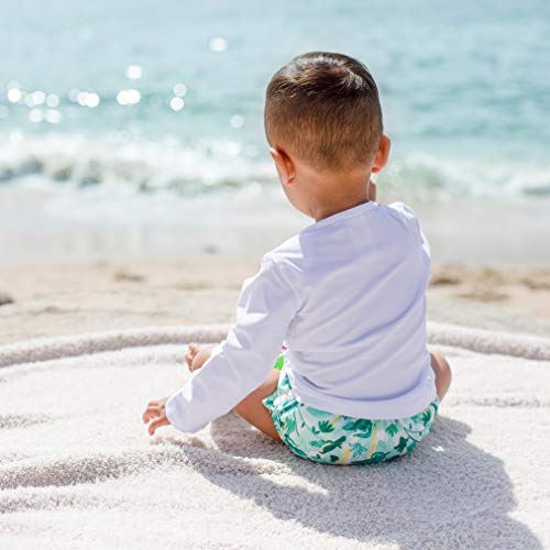 i Play Boys Reusable Absorbent Baby Swim Diapers Green Tropical Jungle 3T
