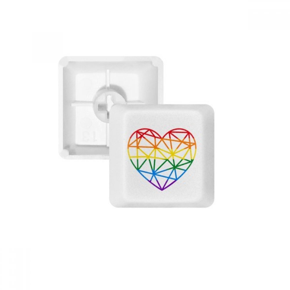 DIYthinker Rainbow Gay Lesbian Modelling Heart Keycap Mechanical Keyboard PBT Gaming Upgrade Kit