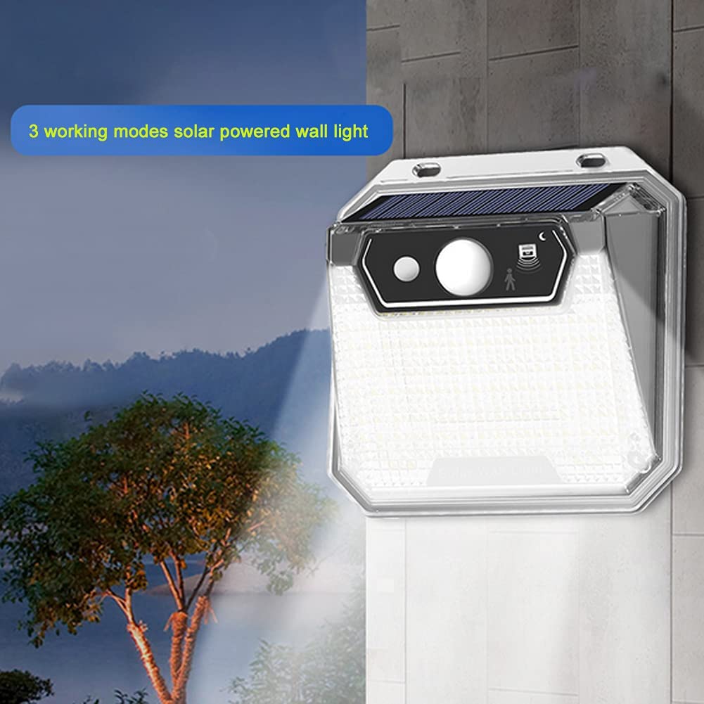 Aolyty Solar Motion Sensor Lights Outdoor, 3 Lighting Modes Solar Flood Light IP65 Waterproof Security Light 6500K Super Bright for Yard Patio Garage Garden Home 2 Pack